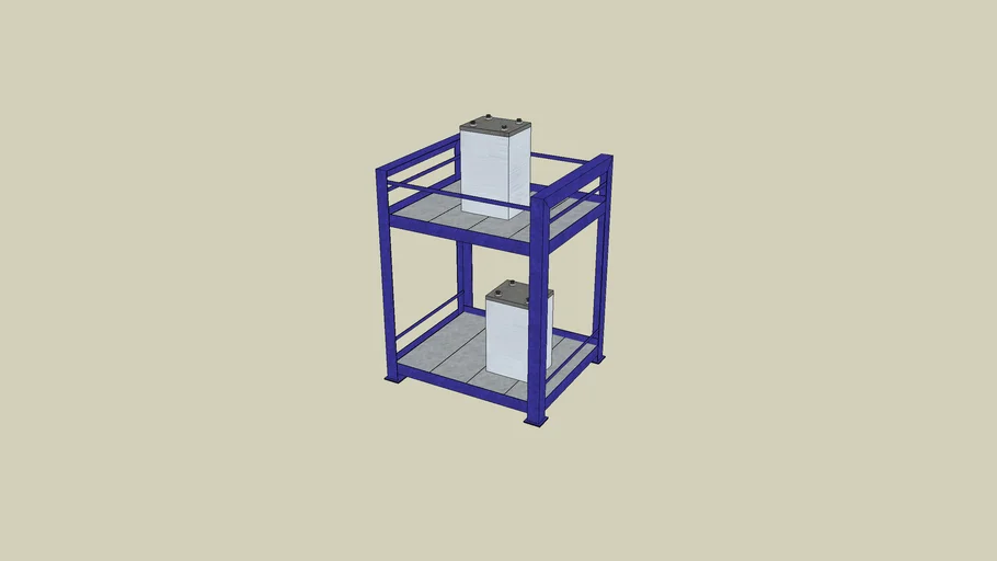 RACK PARA BANCO DE BATERIAS | 3D Warehouse