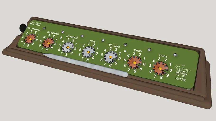 Desktop Analog Adding Machine | 3D Warehouse