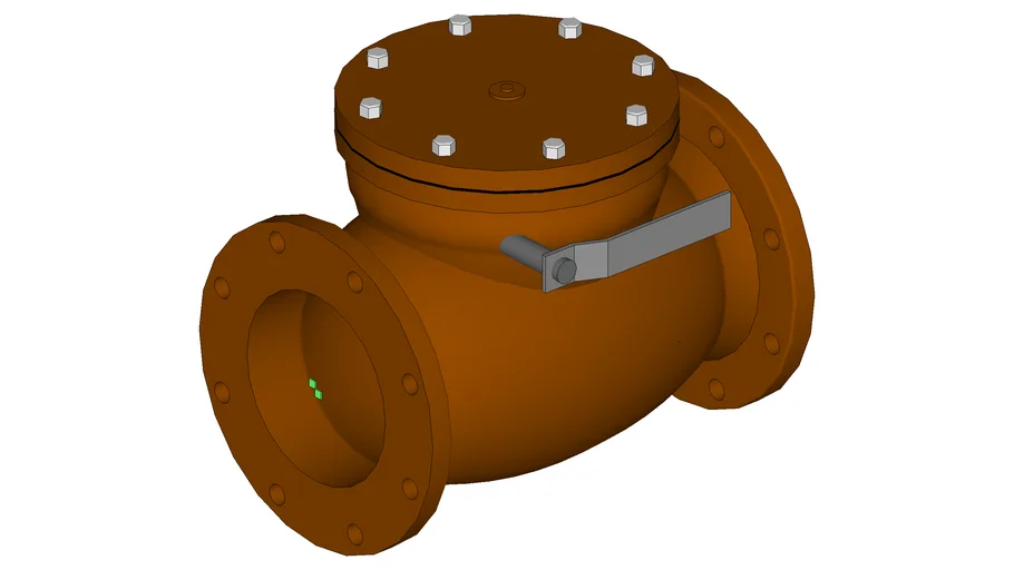 8' Mueller Check Valve with Lever and Spring - Model A-2602-6-02B1 | 3D ...