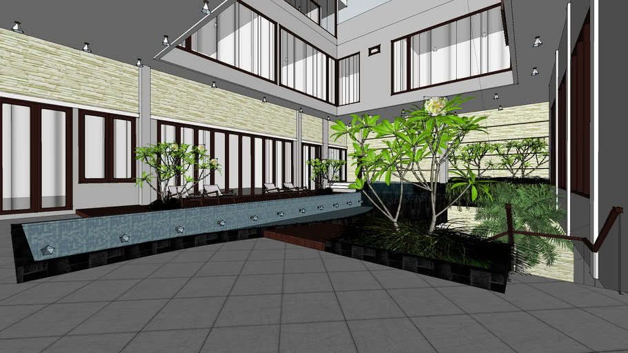 Rumah Kolam Renang / Pool House | 3D Warehouse