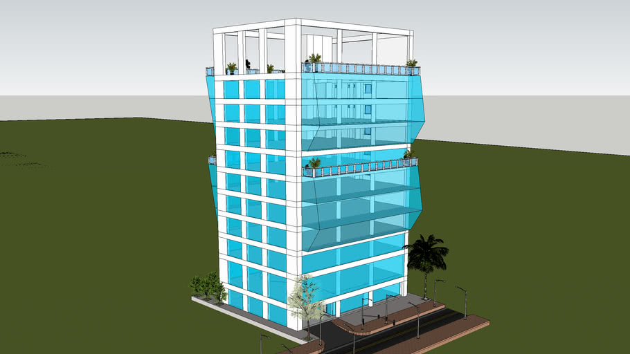 Glass High Rise Building | 3D Warehouse