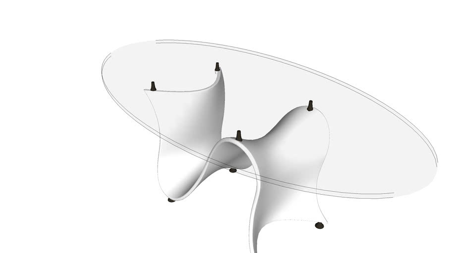 modern plastic and glass table | 3D Warehouse