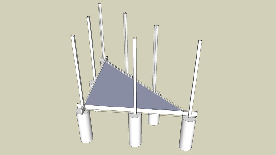 jeff's triangle house - framing begining | 3D Warehouse