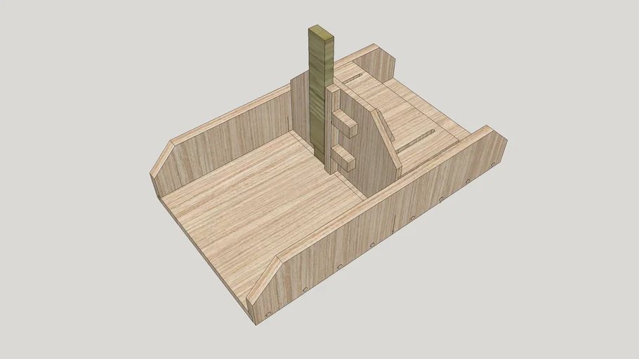 table saw ultimate half-lap tenon sled | 3D Warehouse