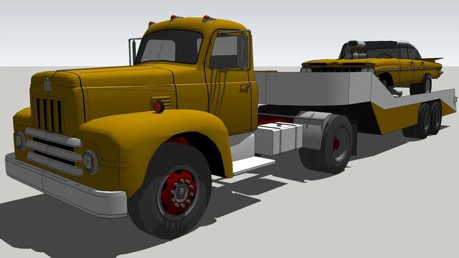 1954 IH R190 Car Hauler | 3D Warehouse