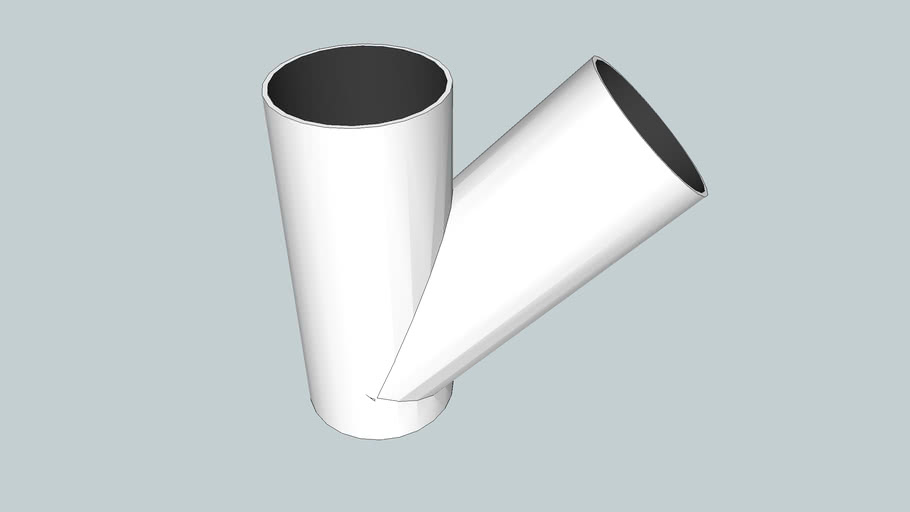 4 inch DWV 45 degree wye | 3D Warehouse