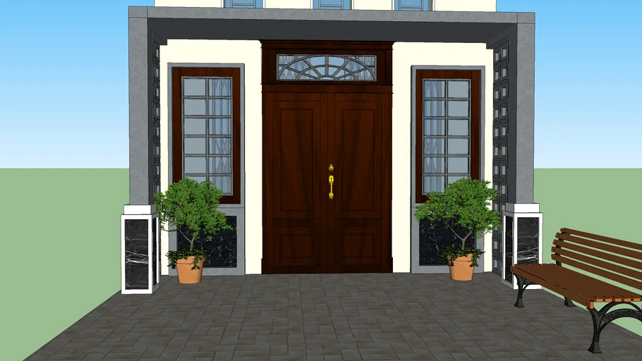 Flat House Fron view | 3D Warehouse
