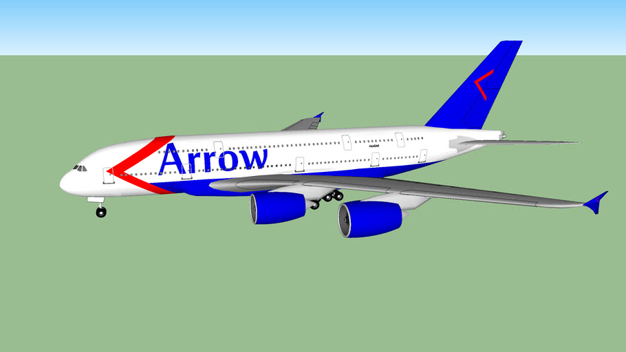 Arrow Airlines (2014 F] RETIRED AIRCRAFT]) - Airbus A380-861 | 3D Warehouse
