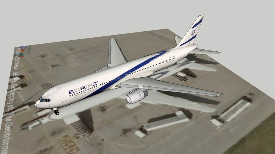 ELAL 767 fully textured at luton | 3D Warehouse
