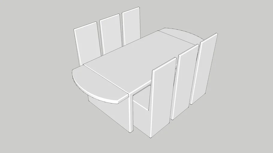 set meja makan | 3D Warehouse