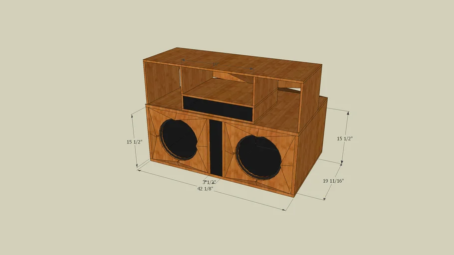 Home sub box/shelf/amp rackspace | 3D Warehouse