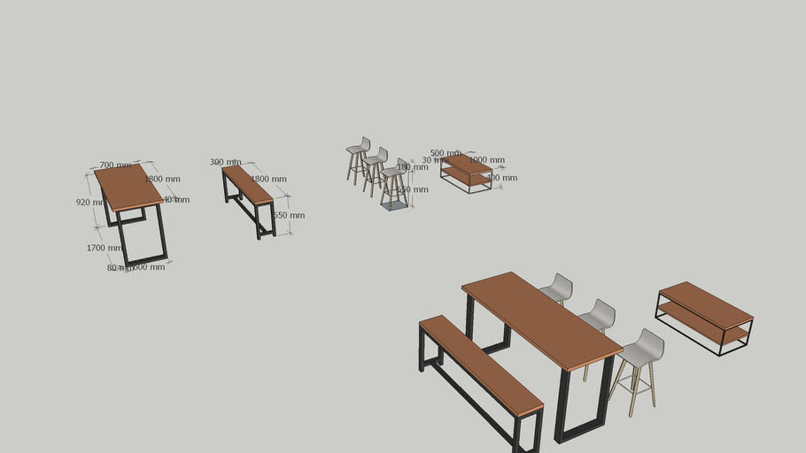 Ban ghe | 3D Warehouse