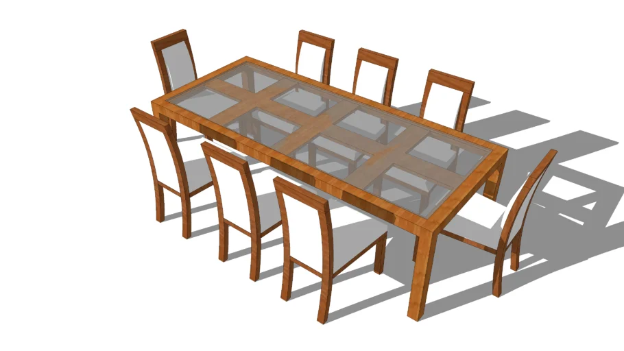 8 Seater Dining Table 3d Warehouse