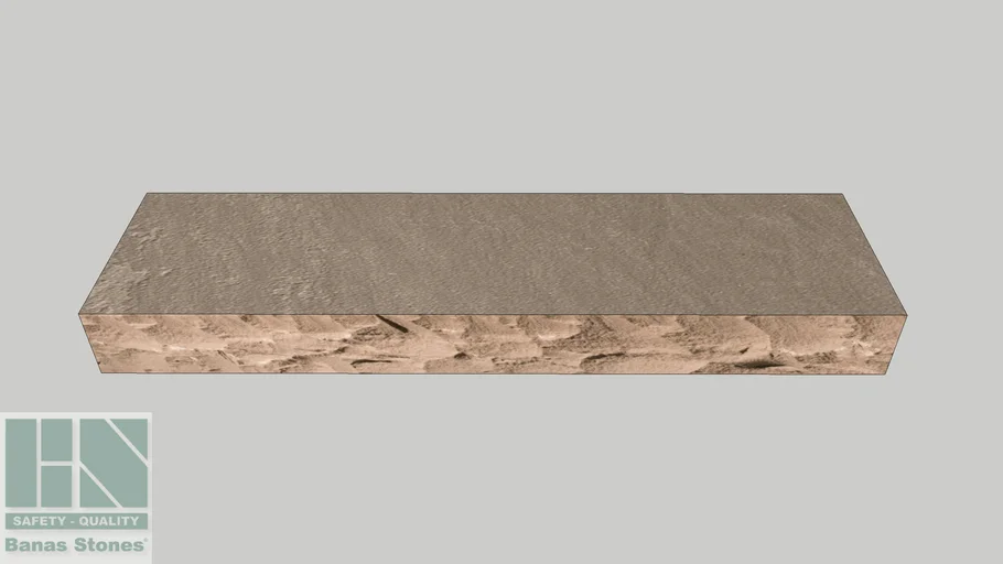 Banas Stones Natural 6' Steps/Risers - 16' x 60' - Banas Brown | 3D ...