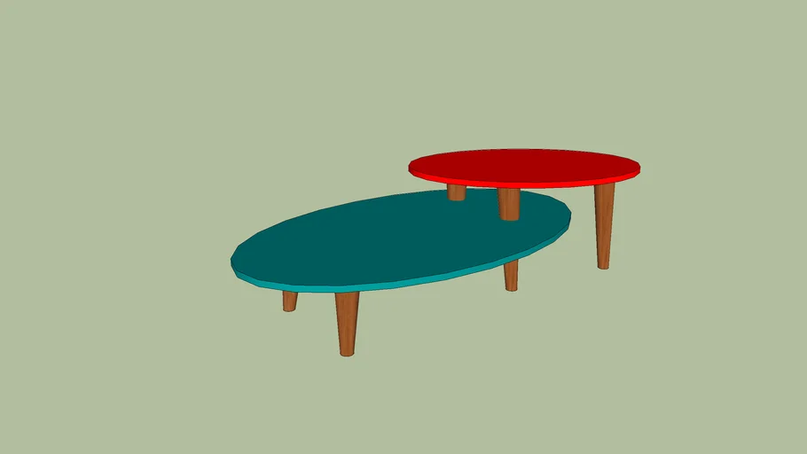 Two Ovals Coffee Table | 3D Warehouse