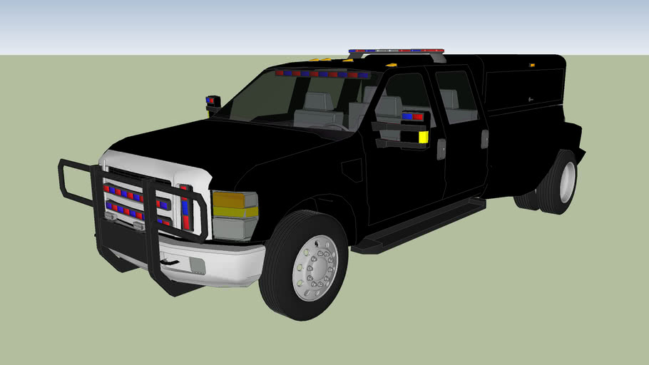 F-350 dually police truck with cover | 3D Warehouse