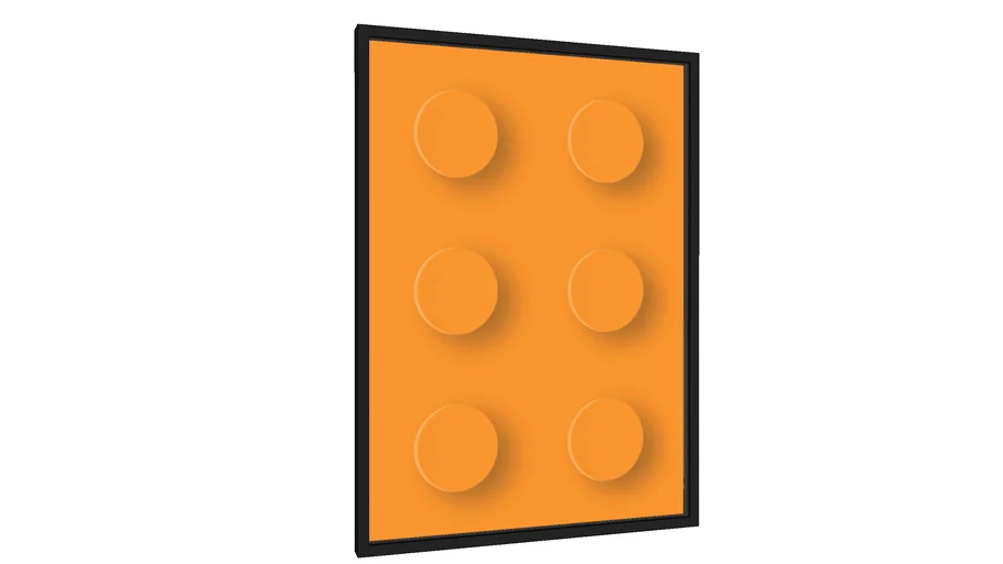 Quadro Orange Lego - Galeria9, por Arte Sutil & Co. | 3D Warehouse