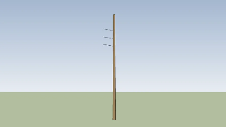 Progress Energy Cement Power Line Pole | 3D Warehouse