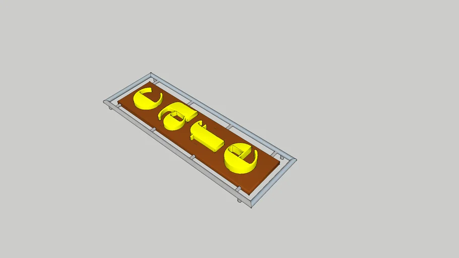 outdoor indoor cafe signboard | 3D Warehouse