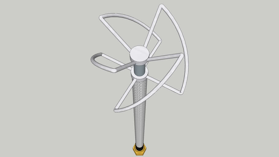 5.8GHz circurarly polarized cloverleaf antenna | 3D Warehouse
