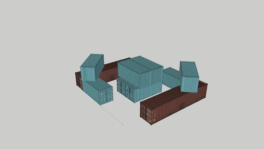 Container Offices 3 Cassidy Turner | 3D Warehouse