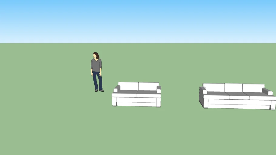 White couch | 3D Warehouse