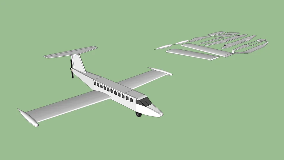 Brushless Pusher Prop RC Business jet Plane | 3D Warehouse