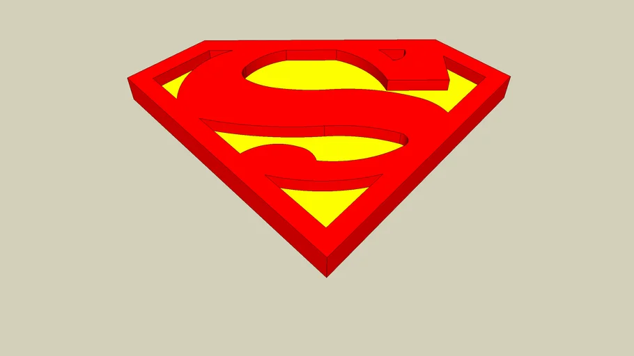 Superman Logo 3D | 3D Warehouse
