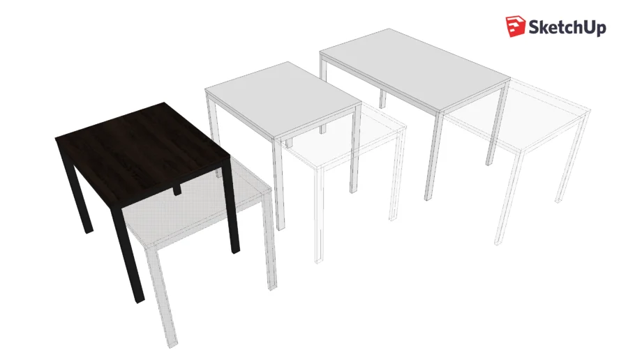 table IKEA VANGSTA 80-120 and 120-180 extendable | 3D Warehouse