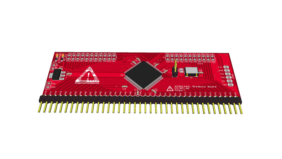 XC95144XL Breakout Board | 3D Warehouse