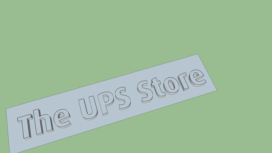 The UPS Store sign | 3D Warehouse