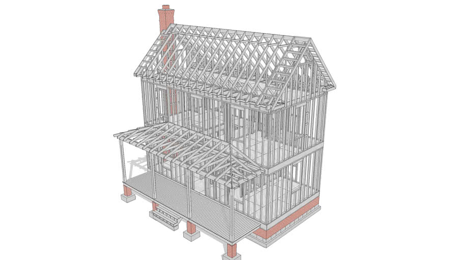 American Farmhouse Framing Model | 3D Warehouse