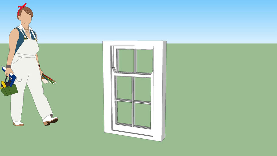 double hung 2 over 4 window | 3D Warehouse