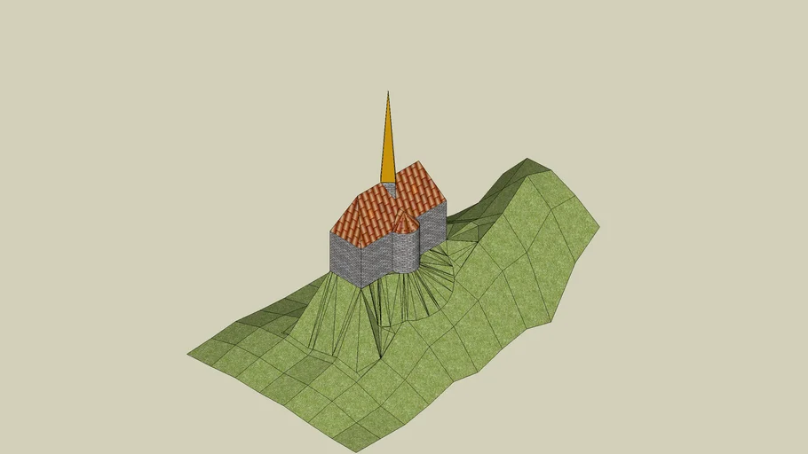 Church on a hill | 3D Warehouse