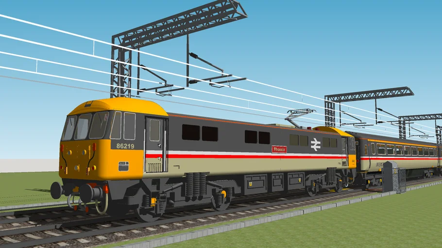Intercity Class 86 Locomotive With MK3 Coaches | 3D Warehouse