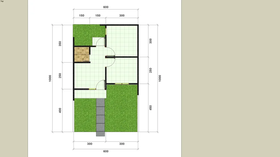 denah type 30 lebar kav. 6 mtr | 3D Warehouse