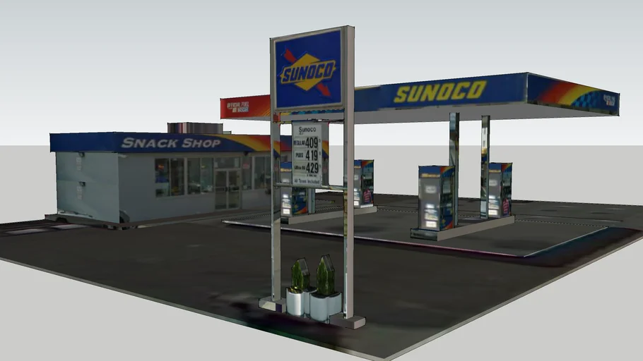 1726 Webster ave Sunoco gas station | 3D Warehouse
