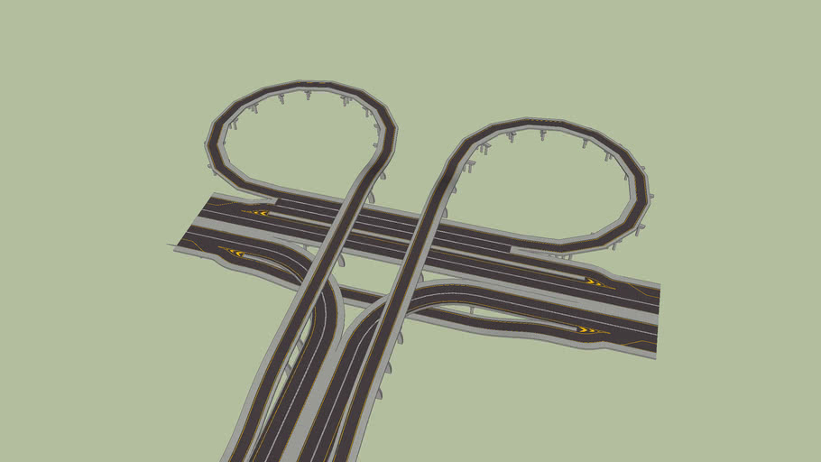 highway intersection (3ways) | 3D Warehouse