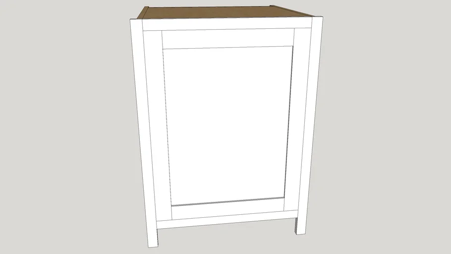 warren and broadhurst 600mm shaker cupboard and door | 3D Warehouse