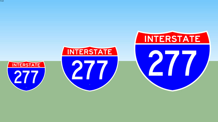 Interstate 277 Sign | 3D Warehouse