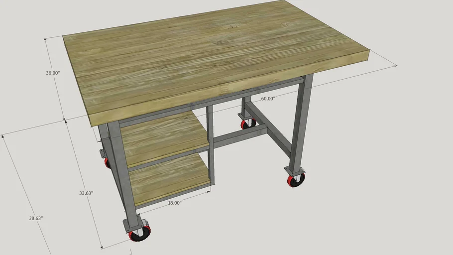 Kitchern Island with casters | 3D Warehouse