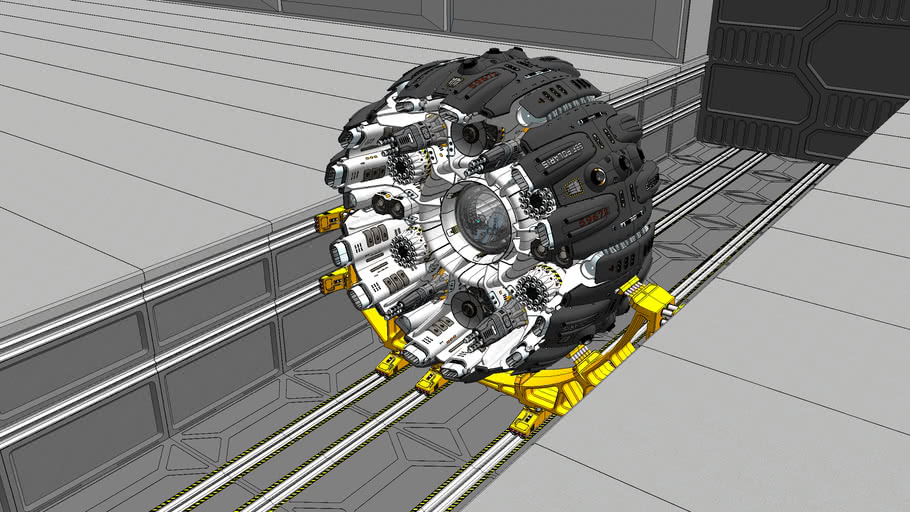 Radial Space Fighter | 3D Warehouse