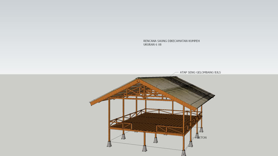 saung sederhana | 3D Warehouse