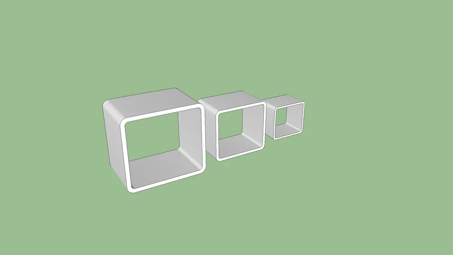 Stackable Movable Storage Shelving Cubes | 3D Warehouse