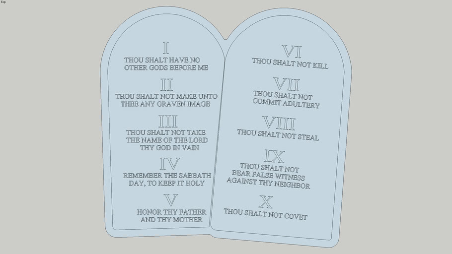 Ten Commandments (10 Mandamentos) | 3D Warehouse