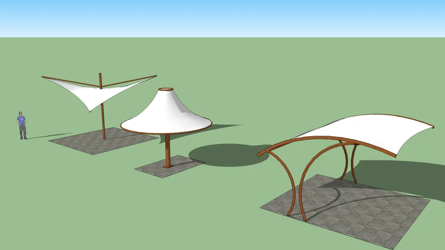 Modelado de formas tensadas. Walter Neira | 3D Warehouse