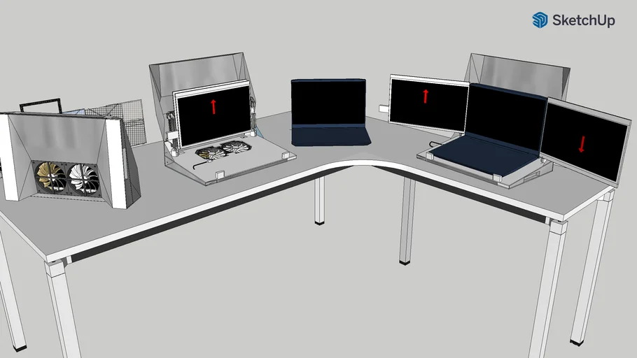 triscreen setup | 3D Warehouse