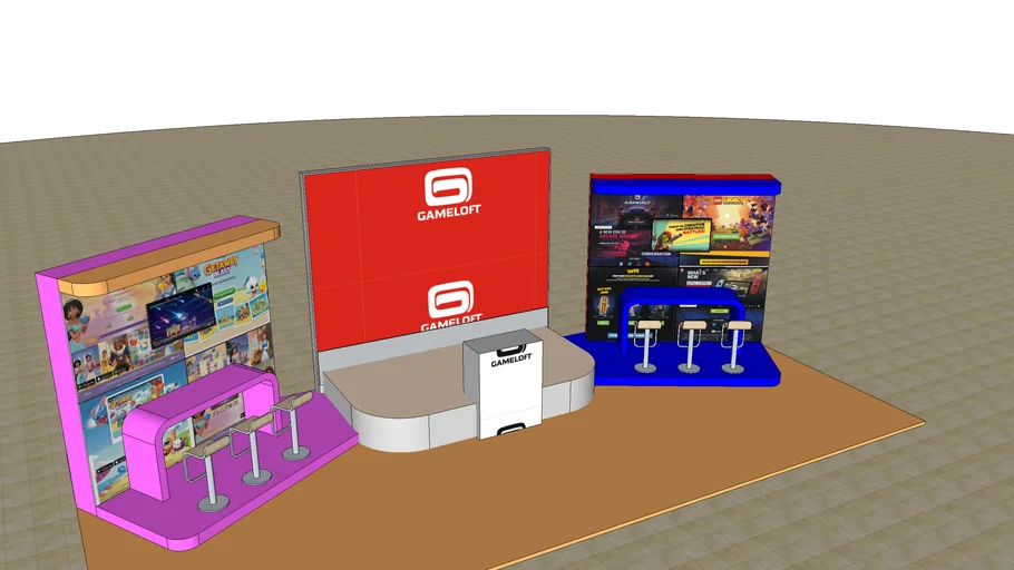 booth design gameloft event | 3D Warehouse