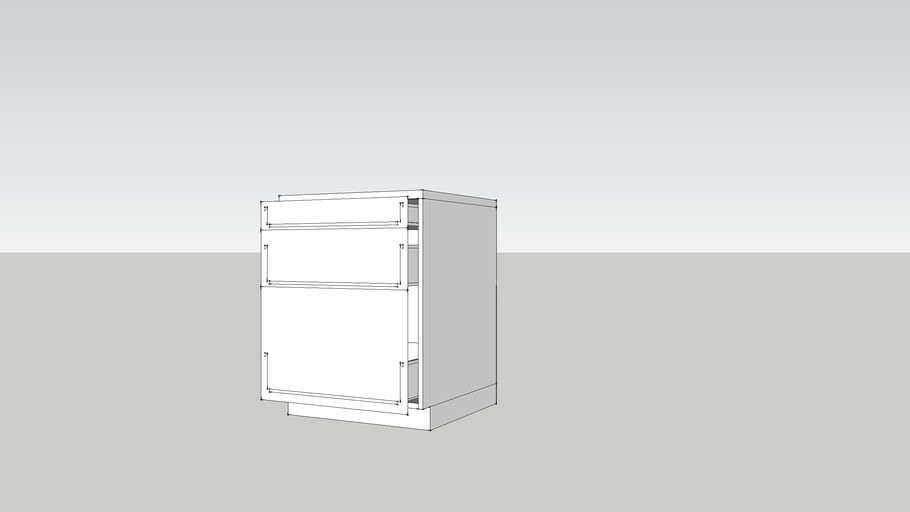 GZ 70 base-w60 drawer-white | 3D Warehouse