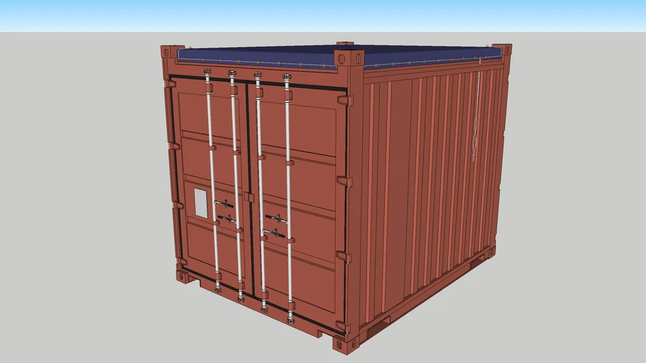 Open Top - 10ft Standard Container w/2 Doors | 3D Warehouse